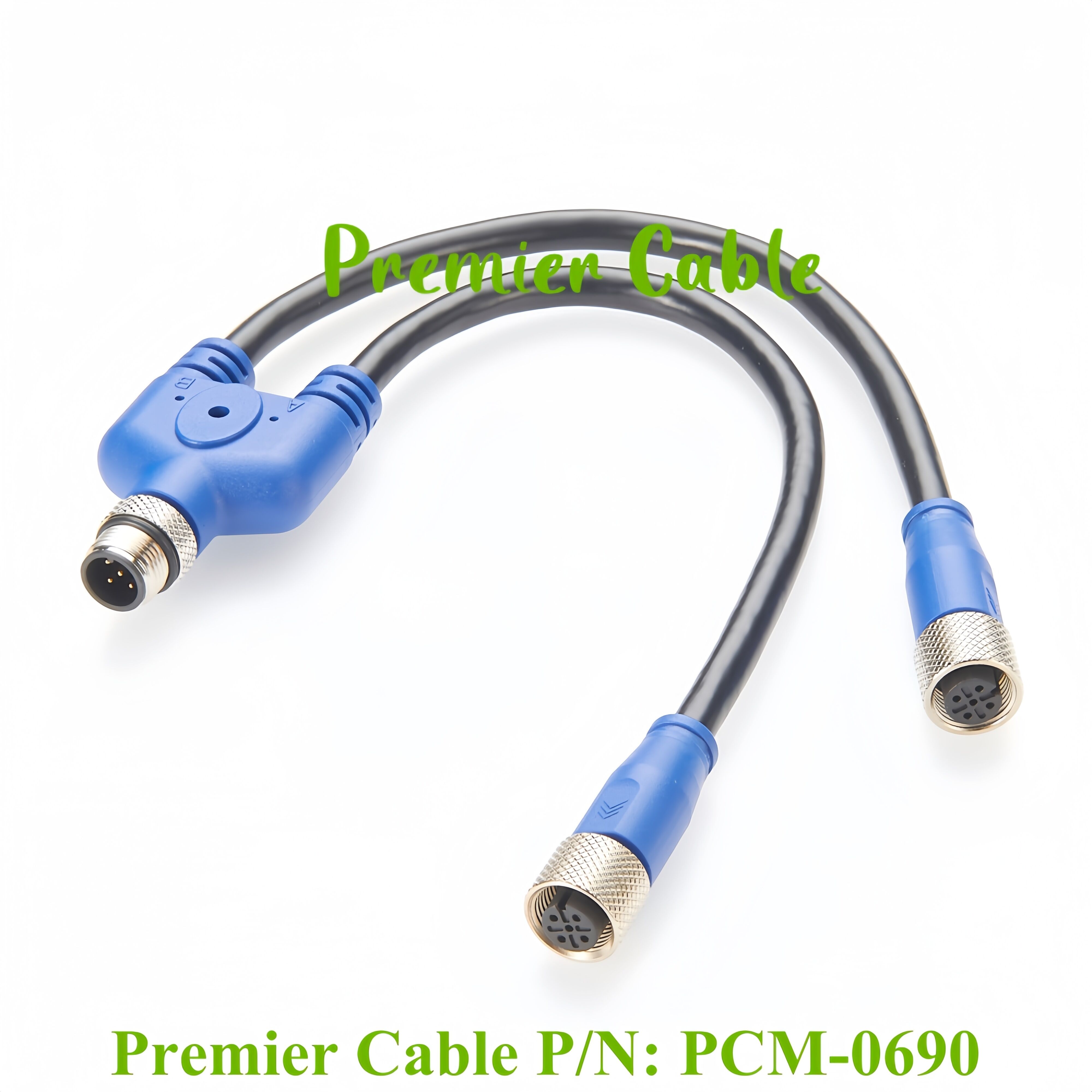 Sensor Actuator M12 Y Splitter Coupler Cable A Code 5 Pin Connector